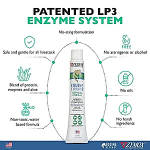 Pet King Brands ZYMOX Equine Defense Horse Skin & Hoof Treatment Cream, 2.5 oz
