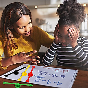 Tatuo 120 Pieces 4 Inch Arrow Spinners Board Game Spinner Plastic Arrow Game Spinners for School Party Supplies, 6 Colors