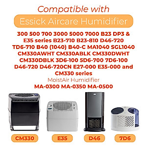 Ximoon 1040 Replacement Humidifier Wick Filter for Essick Aircare Humidifier Models B40 B40-C 3D6-100 5D6-700 7D6-100 B23-710 B23-810 D46-720 MA-0300 MA-0500 TD6-710 E27-000 E35-000 5000 7000-2 Pack