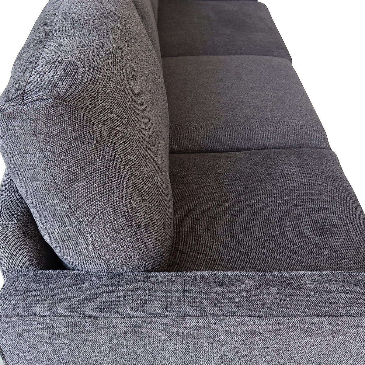 Lepfun Large, Three-seat Classic Chesterfield Settee Sofa Modern 3 Seater Couch Furniture Tufted Back for Living Room (Dark Grey)