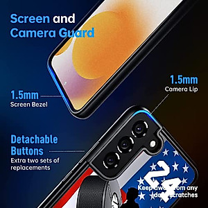 Personalized Ice Hockey Player Name Number America Flag Design Rubber Cover Phone Case for Samsung S23 S22 S21 S20 ULTRA/ S21 FE/S20 FE/S10 PLUS/S9 PLUS/S8 PLUS/S7 EDGE Custom Hockey Phone Case