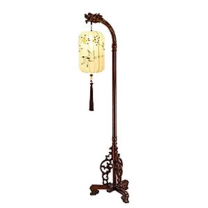 Floor lamp Retro Floor Lamp, Classical Floor Light, Solid Wood Standing Lamp for Living Room Bedroom Office Study Floor Light (Color : C, Size : 5w)