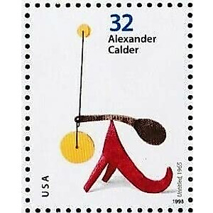 USPS Alexander Calder Full Sheet, Cent Postage Stamps, USA 1997, Scott 3198-3202
