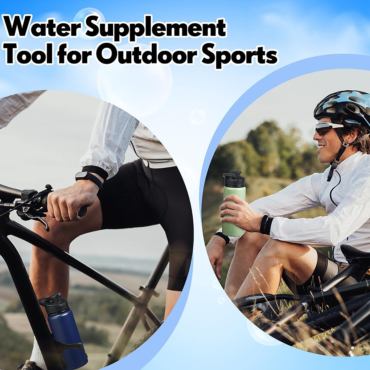 Gejoy 14 Pcs Aluminum Water Bottle Bulk Reusable Sport Bottle with Snap Cap Lightweight Multipack Leak Proof Easy Carry Travel Bottle for Gym Hiking Camping Running Cycling Outdoor, 14 Colors (20 oz)