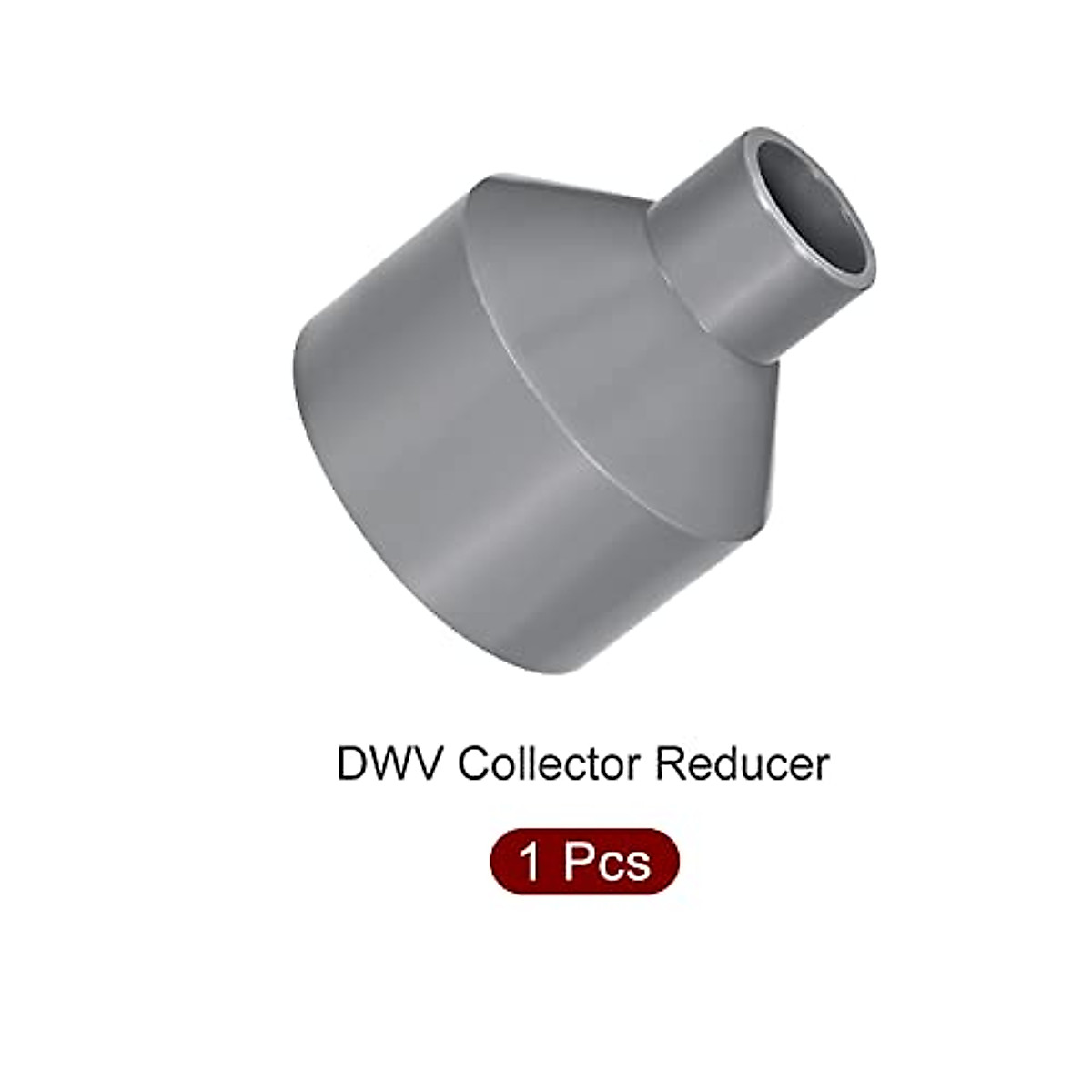 METALLIXITY Duct Reducer, (2 to 1/2 Inch), PVC Pipe Increaser DWV Reducing Coupling - for Water Supplies Build, DIY, Garden Shelf Greenhouse, Gray