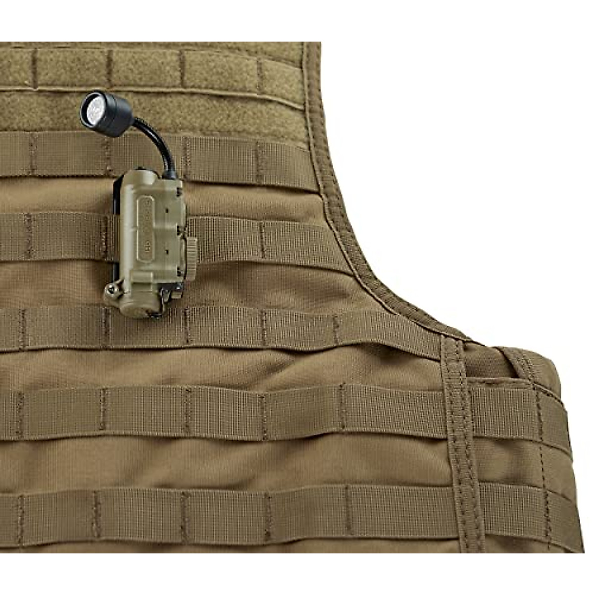 Streamlight 14307 Sidewinder Stalk 76-Lumen Tactical Helmet Light with Flexible Stalk, Includes Battery, Helmet Clip, Arc Rail Mount and Assembly, Coyote