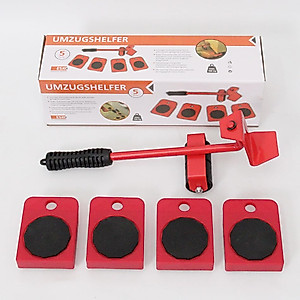 Winshall Furniture Mover with Wheels & Furniture Lifter Set, 360° Rotation Wheels Furniture Dolly, 330 Lbs Capacity, for Moving Heavy Furniture, Refrigerator, Sofa, Cabinet