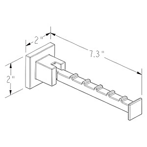 Ginger 5217/PC Lineal Valet Hook 5217, Polished Chrome