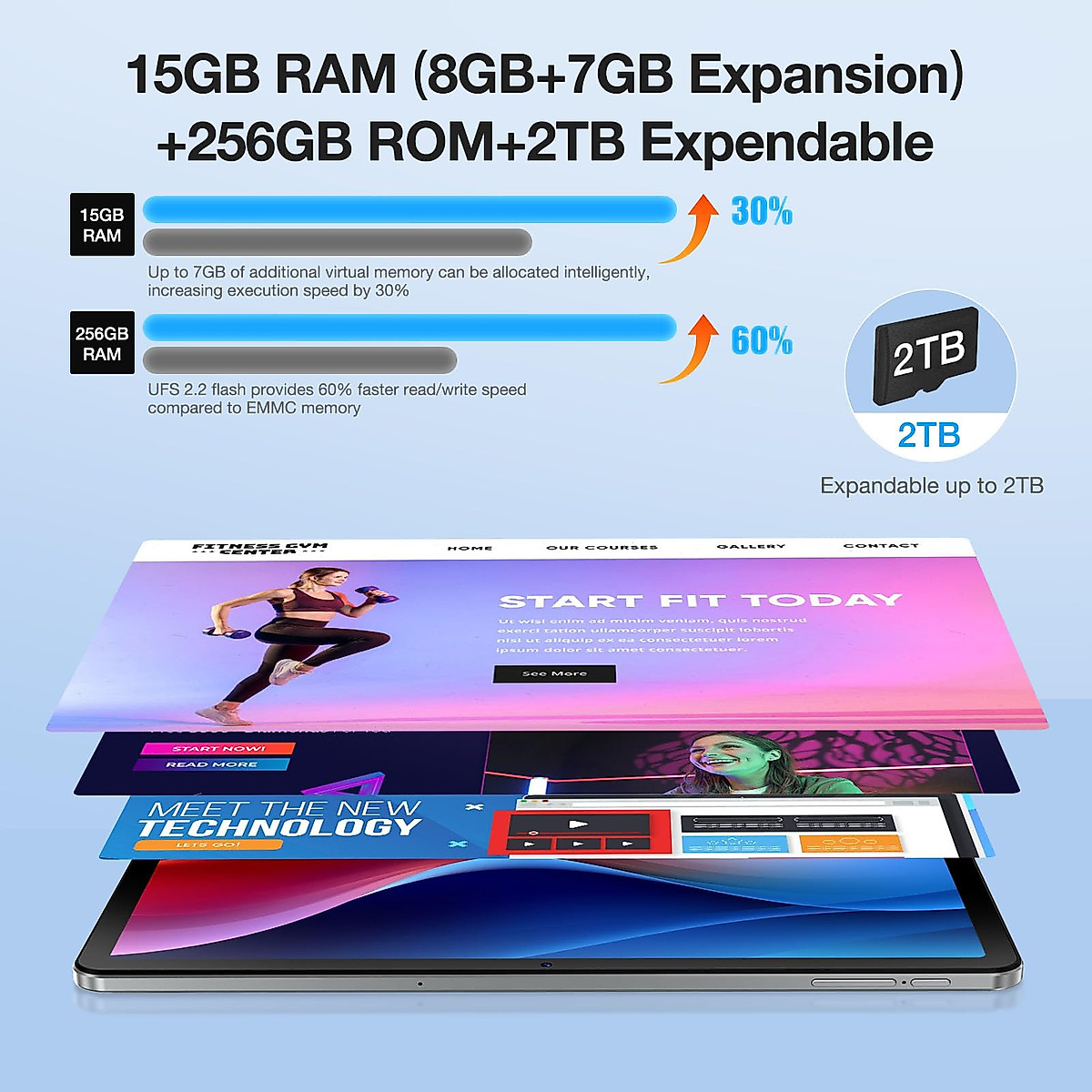 DOOGEE T30 PRO Tablet,11''2.5K Android Tablet, 15GB+256GB Android 13 Tablets, Octa-Core Gaming Tablet, 8580mAh,Hi-Res Quad Speakers, 20MP Camera, TÜV Low Bluelight, Split Screen Green