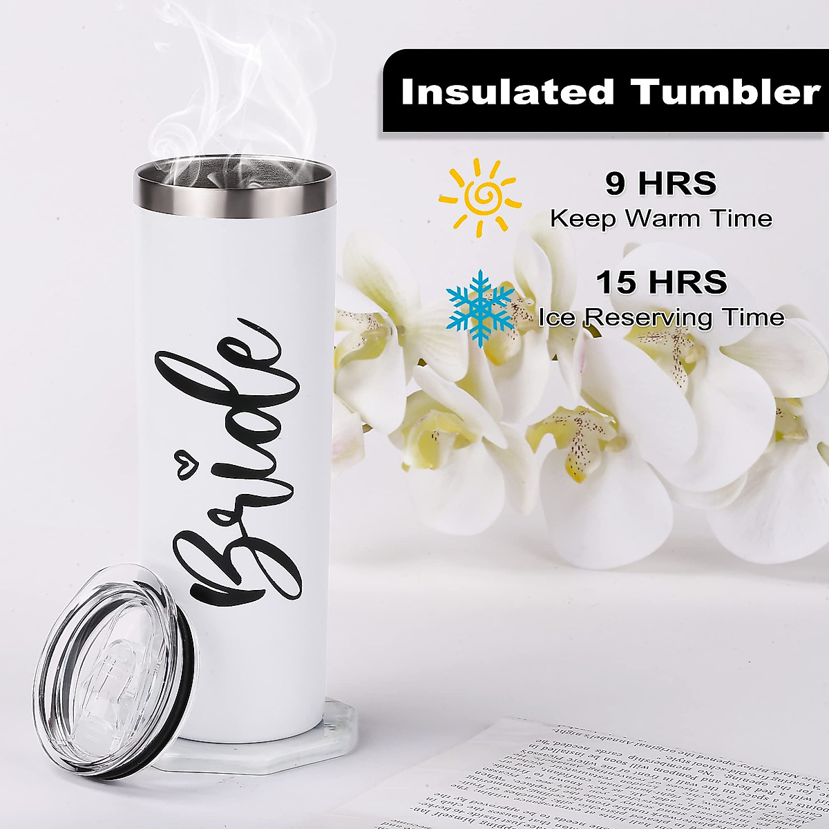 DHQH Bride To Be Gifts Box,Bridal Shower Engagement Gifts for Her,20 oz Stainless Steel Tumblers Cup Bachelorette Gifts Wedding Gifts for Bride,Bachelor Party Gifts.