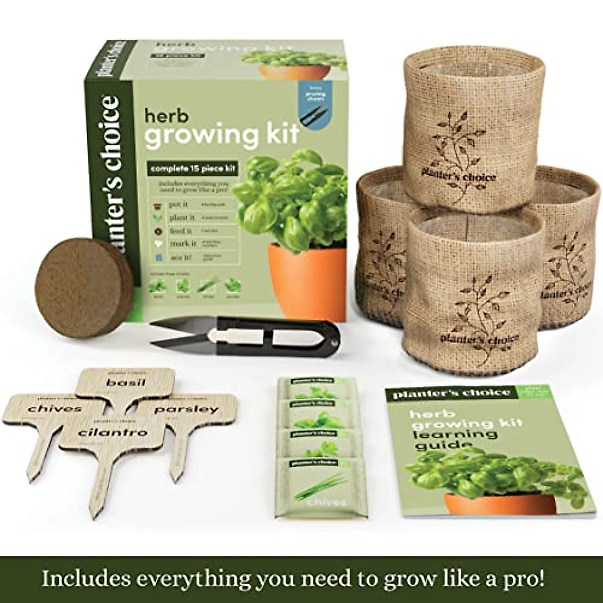 Indoor Herb Garden Starter Kit - Cooking Gifts for Women Gardener - Creative Kitchen Gift for Plant Lovers - Home Herb Growing, Gardening Seeds + Step by Step Guide - Vegan Gift Ideas for Lover