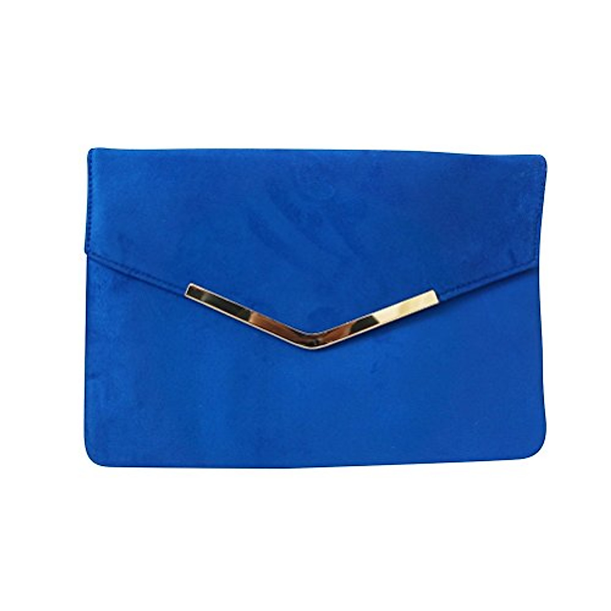 Chicastic Suede Envelope Clutch Purse - Royal Blue