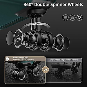 SHOWKOO Luggage Sets 3 Piece Softside Expandable Lightweight Durable Suitcase Sets Double Spinner Wheels TSA Lock Dark Green (20in/24in/28in)