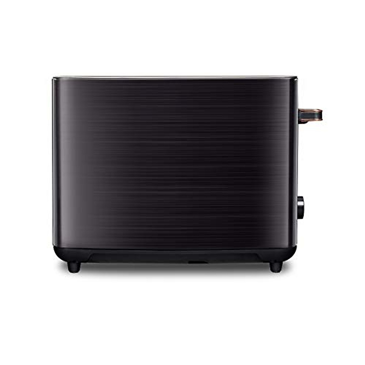Crux 2-Slice Toaster with 6 Setting Shade Control, Black Stainless Steel