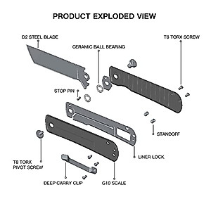 BESTECH KNIVES Tanto Folding Pocket Knife: 2.96" D2 Steel Stain Stonewashed Blade, G10 Handle, Flipper Liner Lock, Deep Carry Clip (BG49A-2 Beige)