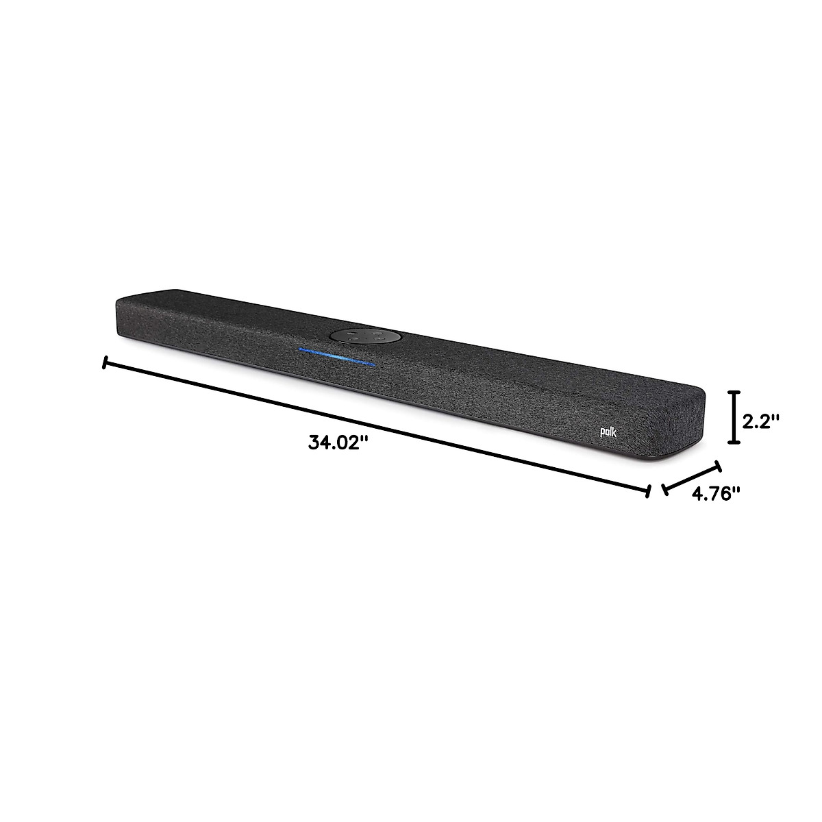 Polk Audio React Sound Bar, Dolby & DTS Virtual Surround Sound, Next Gen Alexa Voice Engine with Calling & Messaging Built-in, Expandable to 5.1 with Matching React Subwoofer & SR2 Surround Speakers