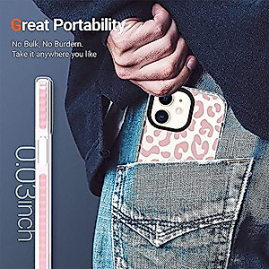 ZIYE Clear Case for iPhone 12,iPhone 12 Pro Cover Pink Leopard Design Shockproof Soft TPU Bumper Protective Phone Case for Women Girls Girly Pink Case for iPhone12/12 Pro 6.1 inch