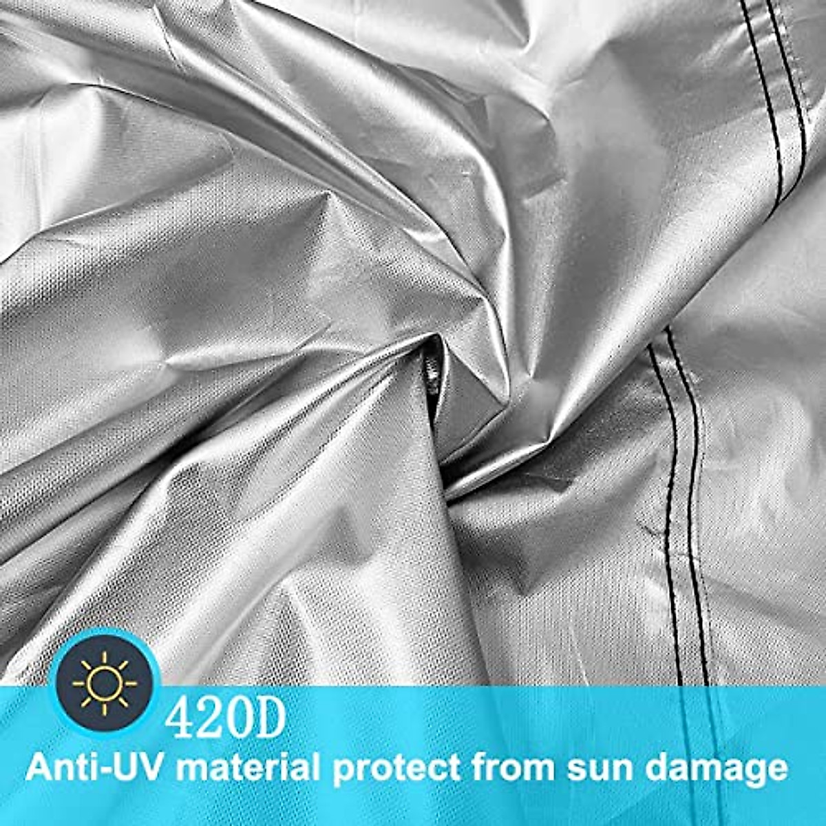 Heavy Duty Tabletop Heater Cover, 38'' H x 24'' W x 24'' D Round Stand-Up Patio Heater With Table Cover-420D Oxford Silver Coated Fabric Waterproof & Dustproof for All Weather Protection (Brown)