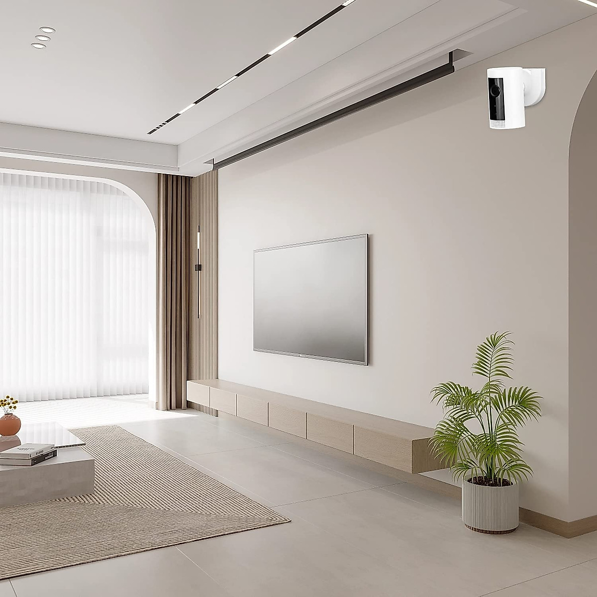 Strong Adhesive Wall Mount for Ring Indoor Cam(2nd Gen and 1st Gen),Two Ways Easy Installation, No Drilling or Screw Secured Fixed (Ring Indoor Cam is not Included)