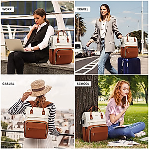 LOVEVOOK Laptop Backpack Purse for Women, 17 Inch Computer Business Backpacks Stylish School Bookbag, Teacher Doctor Nurse Bags for Work, Casual Daypack Backpack with USB Port,Grey-Black