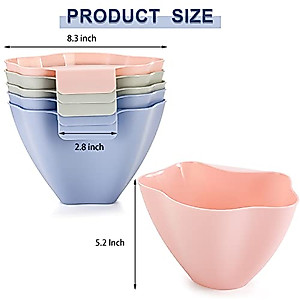 Nicunom 6 Pack Hanging Kitchen Waste Bins, Over-Cabinet Trash Can Hanging Small Plastic Garbage Bowl Collecting Food Scraps for Bedroom Bathroom Office Camping Cupboard