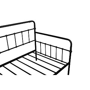 Livavege Twin Daybed with Trundle, Multifunctional Metal Twin Size Platform Bed Frame Sofa Beds with Headboard for Kids/Teens/Adults, Mattress Foundation/Space-Saving/No Box Spring Need