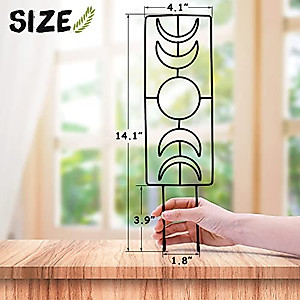 Tuitessine Moon Phase Trellis Indoor Plant Trellis Climbing Plant Small Garden Trellis for Potted Plant Houseplant Metal Wire Trellis Pot Trellis 2 Packs 14.1’’