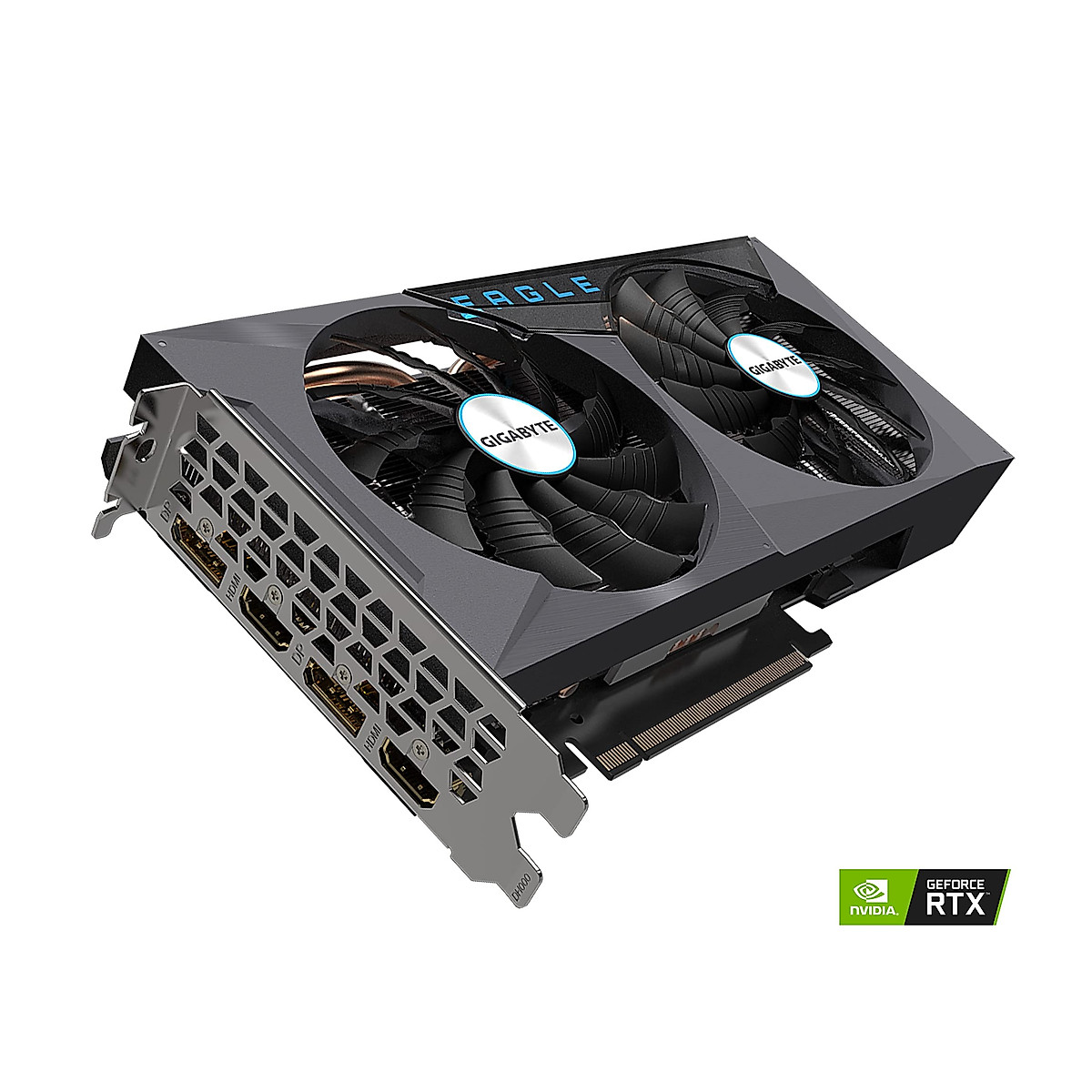 GIGABYTE GeForce RTX 3060 Ti Eagle OC 8G (REV2.0) Graphics Card, 2X WINDFORCE Fans, LHR, 8GB 256-bit GDDR6, GV-N306TEAGLE OC-8GD REV2.0 Video Card (Renewed)