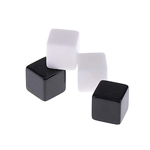 LoveinDIY 16MM Acrylic Blank Cubes for Classroom Board Games, DIY Sticker, Math Counting Teaching, Party Favor, Fun, 50PCS,