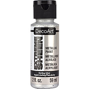 DecoArt 2 Ounce, Sterling Silver Extreme Sheen Acrylic Paint, 2 Fl Oz (Pack of 1)