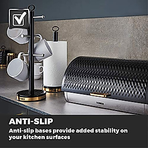 TOWER Mug Tree and Towel Pole, us:one Size, Black