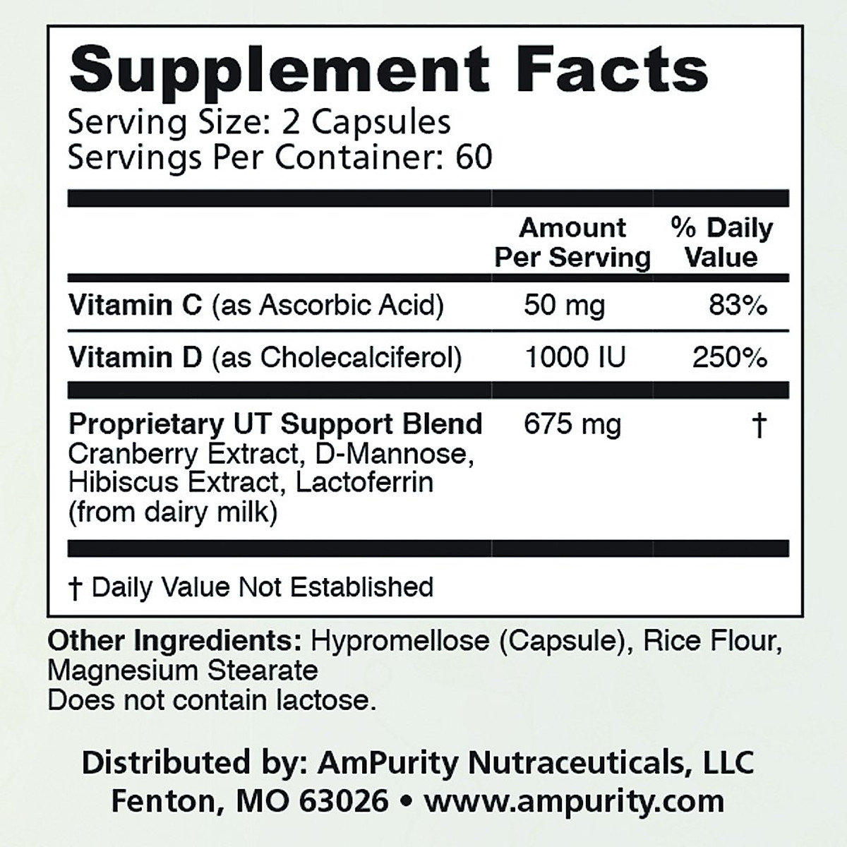 WelTract, UTI Bladder Supplements, Urinary Tract Infection, D-Mannose, Cranberry, Hibiscus, Lactoferrin, Cystitis