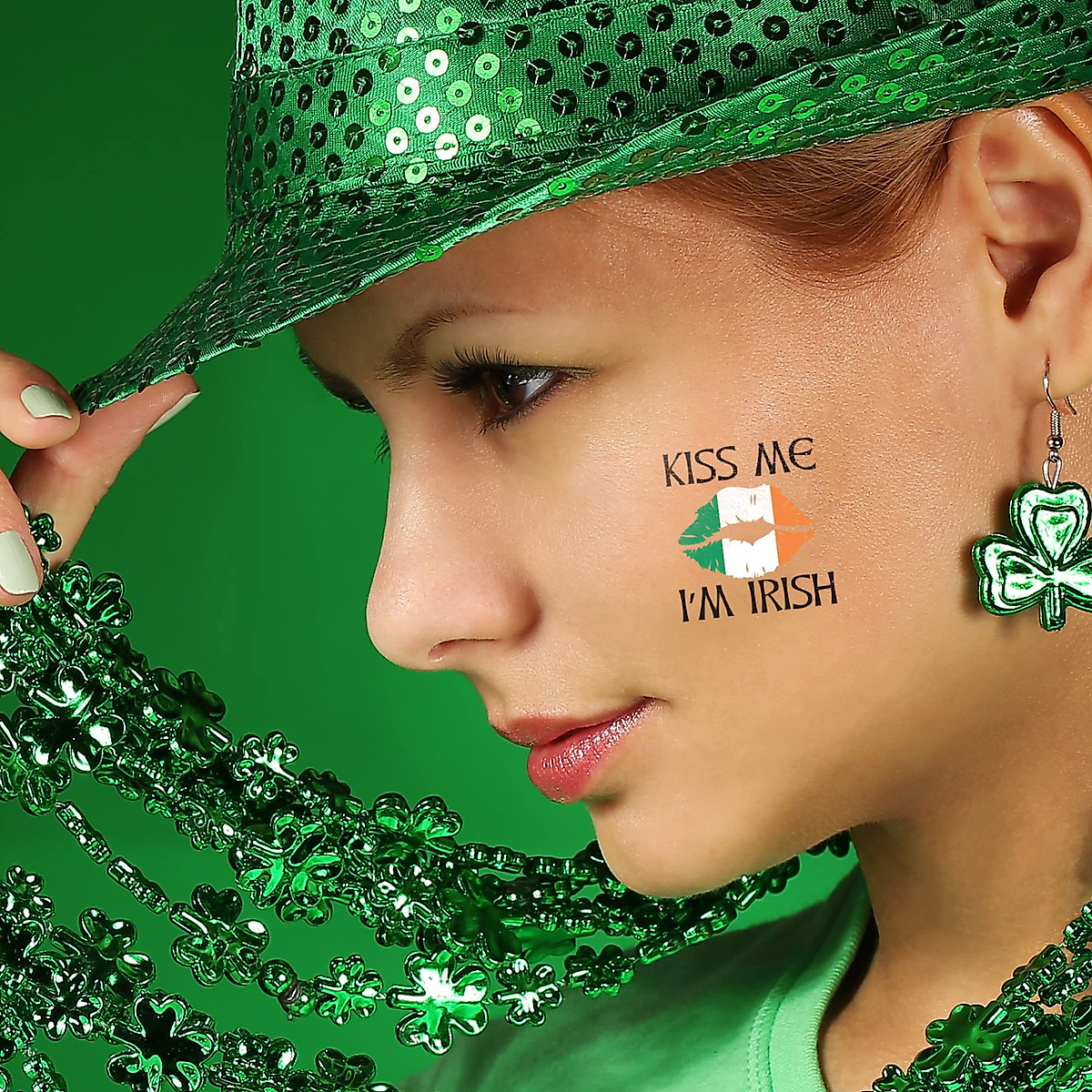 St. Patrick’s Day Temporary Tattoos | Pack of 40 | MADE IN THE USA | Skin Safe | Removable