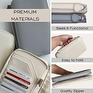 Leather Travel Document Holder - Family Passport & Boarding Pass Holder with Compartments & Slots