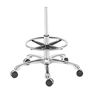 Drafting Chair Rolling Tall Stool Home Office Chair Adjustable Computer Shop Desk Chair with Backrest and Footrest