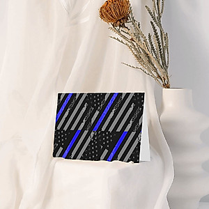 Greetings Cards With Envelopes Thin Blue Line Flag Police Unique Thank You Cards