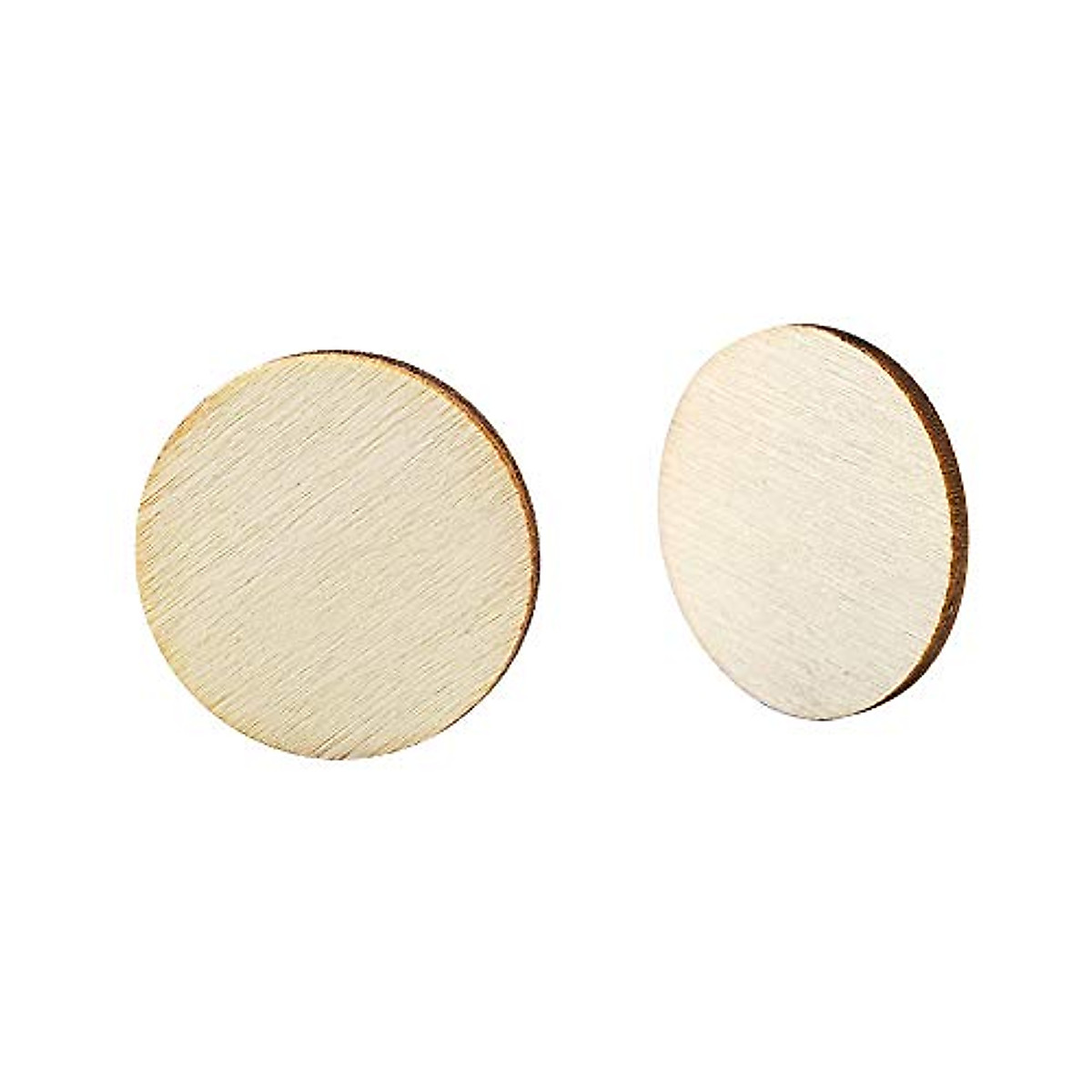 200 Pieces 1 Inch Unfinished Wood Slices Round Disc Circle Wood Pieces Wooden Cutouts Ornaments for Craft and Decoration