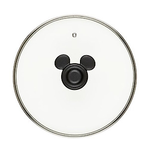 Farberware Disney Monochrome Ceramic Cookware Nonstick Saute Pan with Lid and Helper Handle, Dishwasher Safe, 4.5 Quart - Black