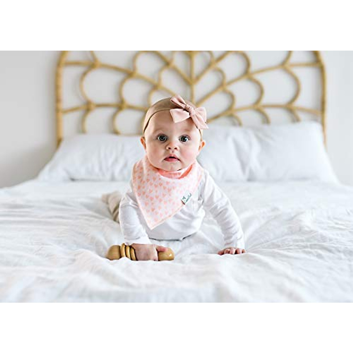 Copper Pearl Baby Bandana Drool Bibs for Drooling and Teething 6 Pack Gift Set For Girls “Sunny Set