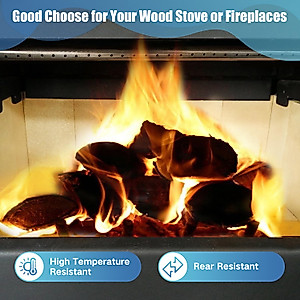Protalwell Woodstove Firebricks, Upgrade Fire Bricks Replacement for US Stove FBP6, Size 9" x 4-1/2" x 1-1/4", 12-Pack