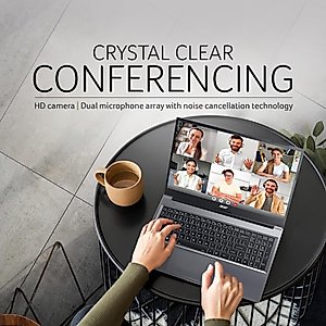 acer Aspire Slim Laptop, 15.6" Full HD Display, Intel Celeron N4500 Processor, 8GB DDR4 Memory, 384GB Storage, WiFi 5, Microsoft 365 1-Year Subscription, Windows 11 Home in S Mode，Silver, JVQ MP
