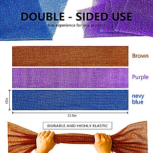 Yiclick Exfoliating African Net Sponge - Exfoliating Body Scrubber Exfoliator, Exfoliating Washcloth Towel, Exfoliate Rags Wash Cloth Loofah Sponge for Body Scrub, Back Scrubber (Purple+Browm+Blue)