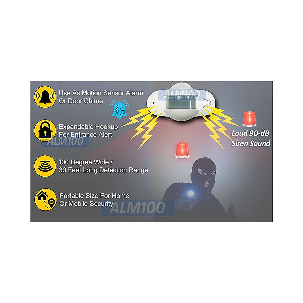 Mini Portable Motion Alarm System for Home Security