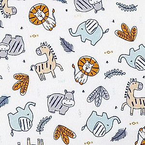 Dino Safari 4 Pack Flannel Burp Cloth Set