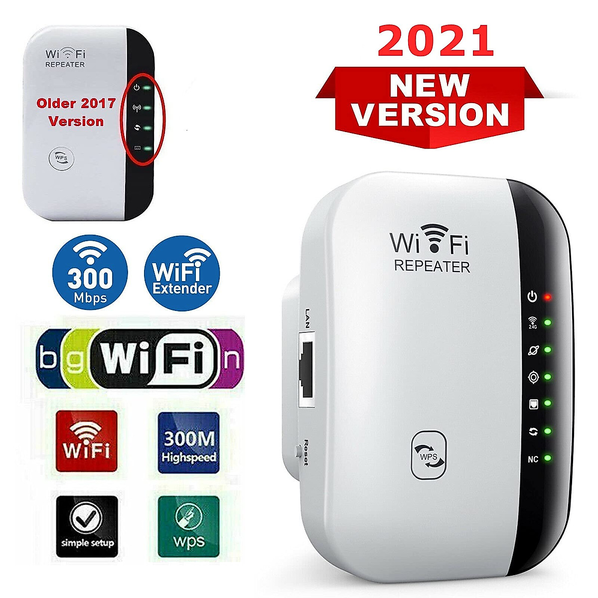 2023 Newest WiFi Extender, WiFi Booster, WiFi Repeater，Covers Up to 2640 Sq.ft and 40 Devices, Internet Booster - with Ethernet Port, Quick Setup, Home Wireless Signal Booster