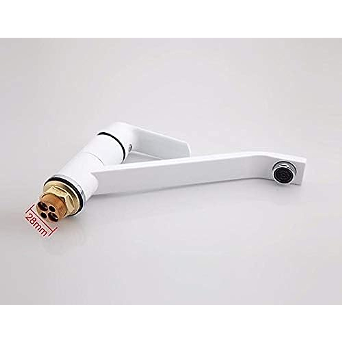 Kitchen Taps Brass Faucet Tap 1 Set White Fashion Style Multi-Color Bathroom Basin Faucet Cold and Hot Water Bath Sink Taps Mixer 360 Rotation