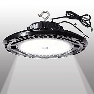 OSTEK 240W UFO LED High Bay Light, 38400LM 5000K Commercial Bay Lighting, 1-10V Dimmable, LED High Bay Area Light for Garage Workshop Warehouse (950W MH/HPS Equiv.) 277-480V, ETL DLC Listed