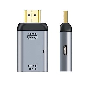 Chenyang USB-C Type-C Female Source Input HDMI Male Output 4K 60Hz 1080P Adapter with PD Power Port for Phone & Laptop