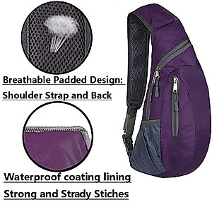 WTSHOPME Sling Bag Crossbody Shoulder Backpack Chest Daypack Small Foldable Rope Triangle Rucksack for Hiking Travel Cycling (Orange)