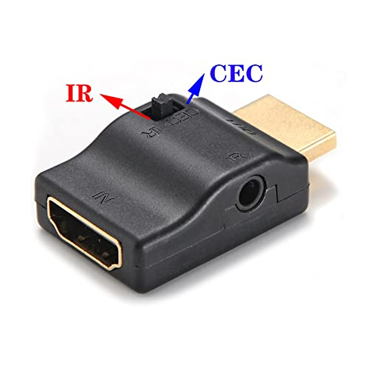 IR Extender Over HDMI Cable, IR Repeater kit IR Receiving Sensor 70 Feet to Remote Control Hidden Devices, 2pcs HDMI CEC Blocker adapters + IR Receiver + IR Emitter